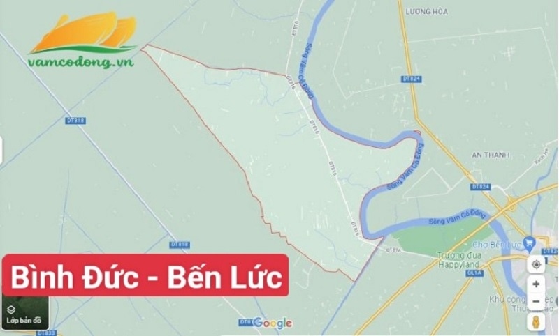 Bán đất xã Bình Đức, huyện Bến Lức - Vàm Cỏ Đông